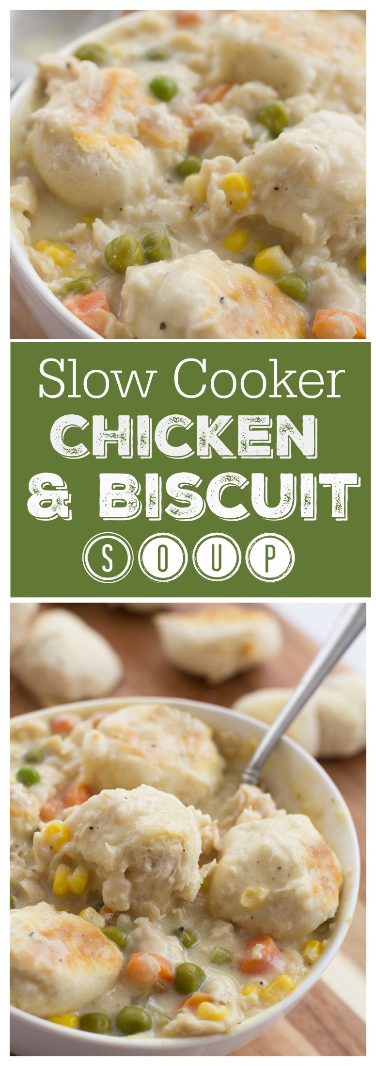 Slow Cooker Chicken and Biscuit Soup - Sugar n' Spice Gals